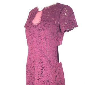 JS Collections | Dresses | Js Collections Cocktail Dress Burgundy Lace ...